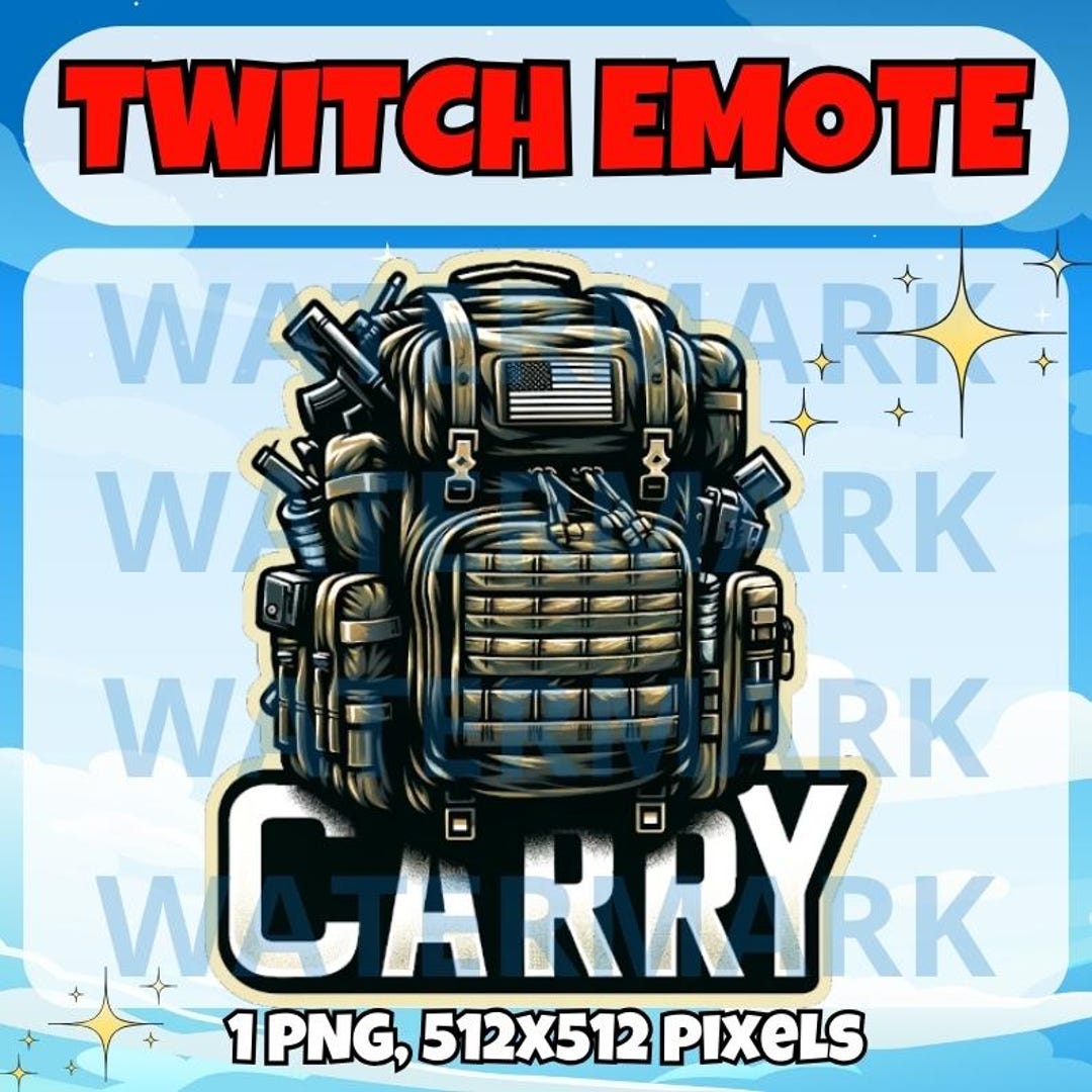 Carry Twitch Emote - Funny Emote for Twitch Discord Youtube Kick ...