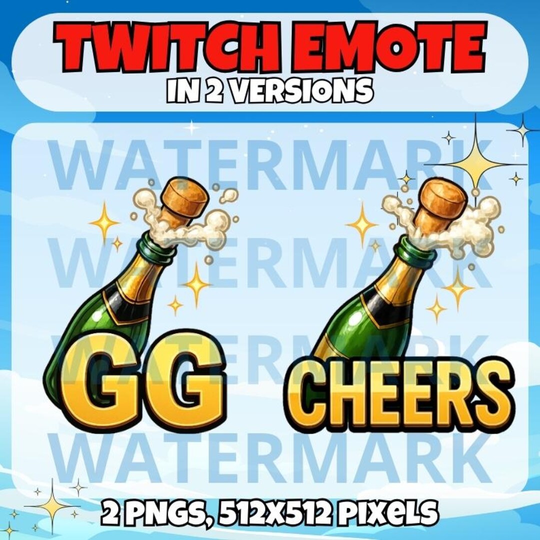 GG and Cheers Twitch Emote - Funny Emote for Twitch Discord Youtube ...