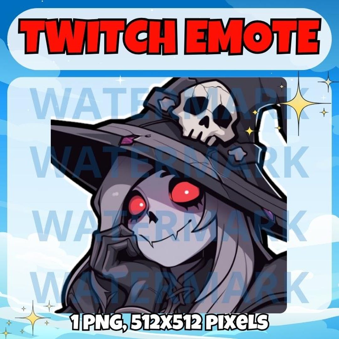 Witch Skeleton Twitch Emote - Funny Emote for Twitch Discord Youtube ...
