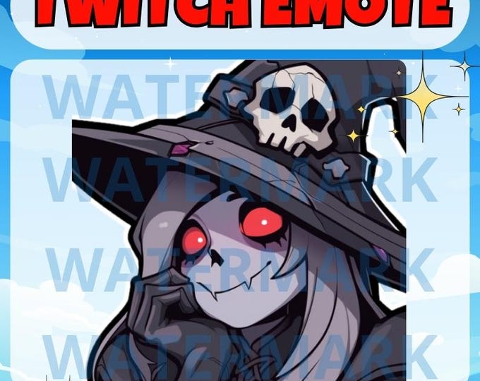 Witch Skeleton Twitch Emote - Funny Emote for Twitch Discord Youtube ...