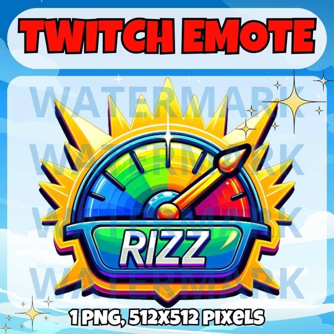 Rizz Meter Twitch Emote Funny Emote for Twitch Discord Youtube Kick ...