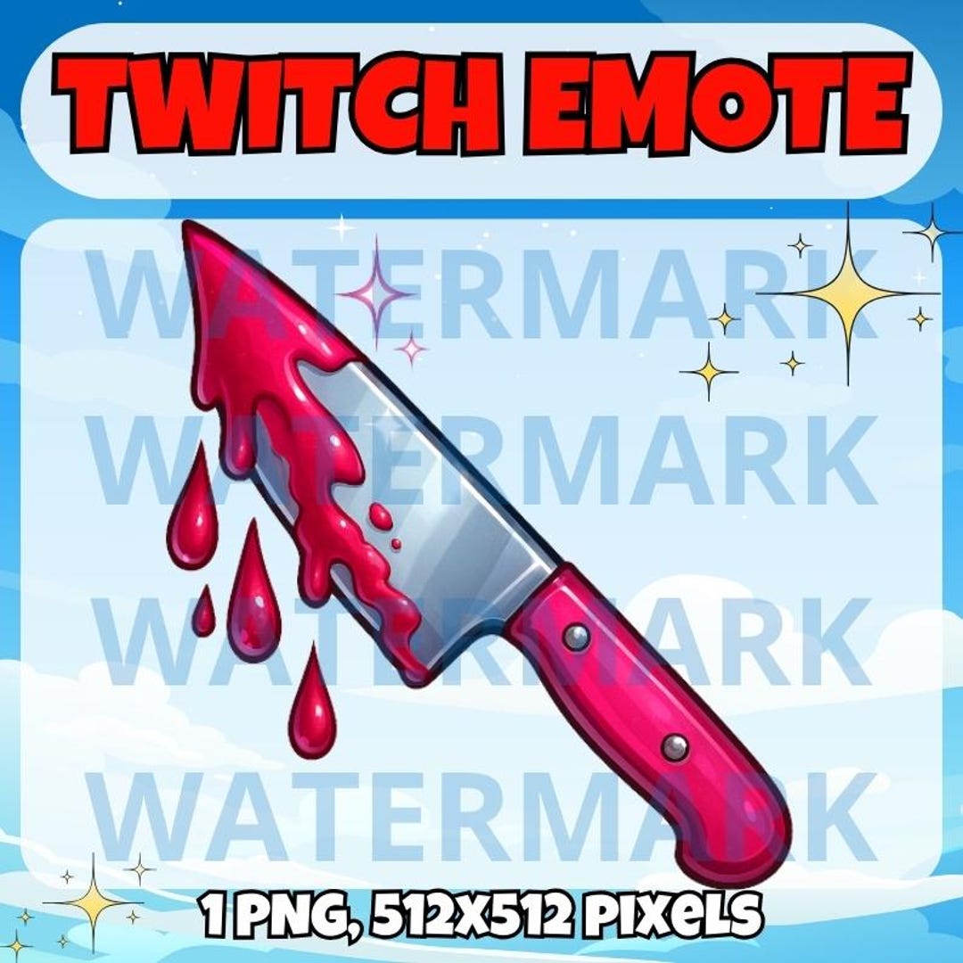 Pink Knife Twitch Emote - Funny Emote for Twitch Discord Youtube Tiktok ...