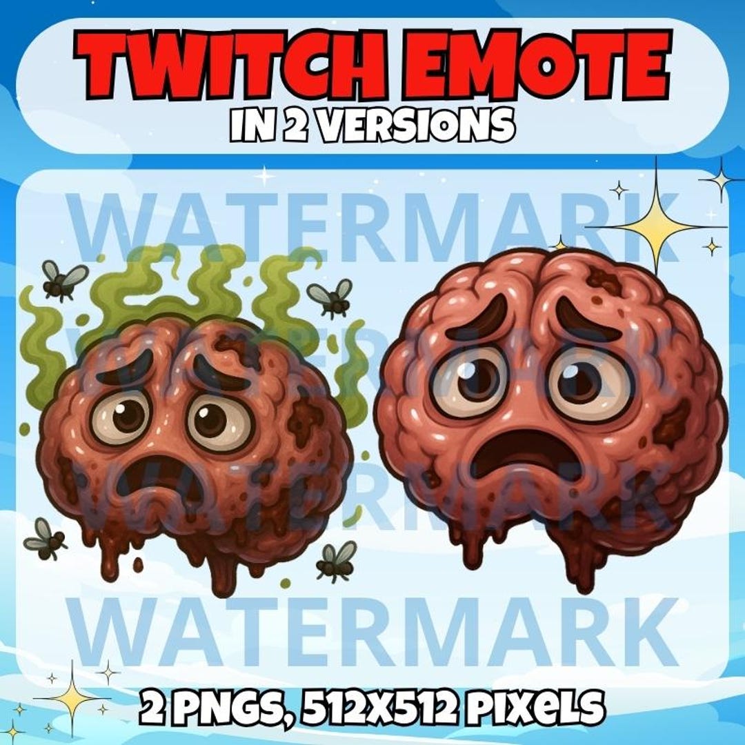 BRAIN Rot Twitch Emote - Funny Emote for Twitch Discord Youtube Tiktok ...