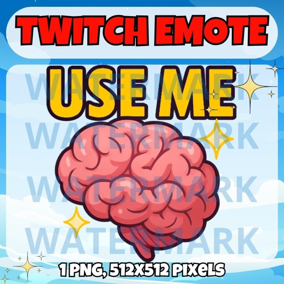 BRAIN Twitch Emote - Funny Emote for Twitch Discord Youtube Tiktok ...
