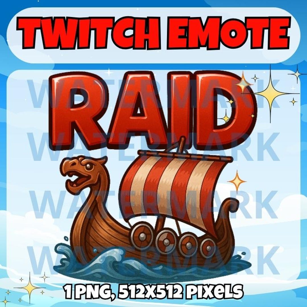Viking Ship Raid Twitch Emote - Funny Emote for Twitch Discord Youtube ...