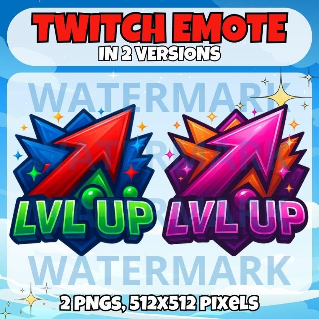 Level up Twitch Emote - Funny Emote for Twitch Discord Youtube Kick ...