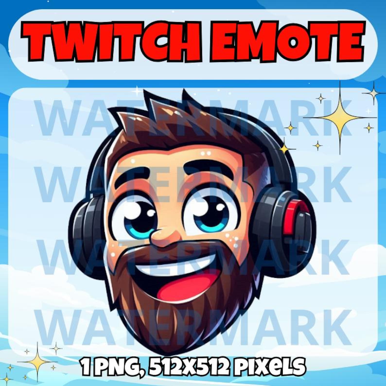 Man With Beard Twitch Emote - Funny Emote for Twitch Discord Youtube ...