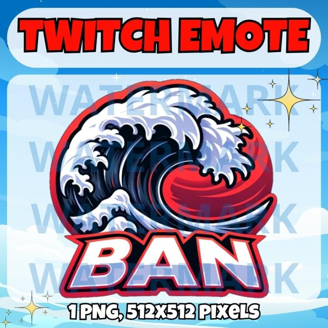 Ban Wave Twitch Emote - Funny Emote for Twitch Discord Youtube Kick ...