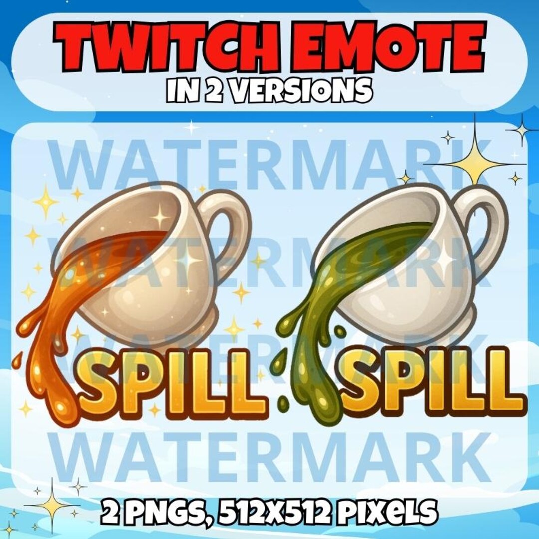 Spill the Tea Twitch Emote - Funny Emote for Twitch Discord Youtube ...