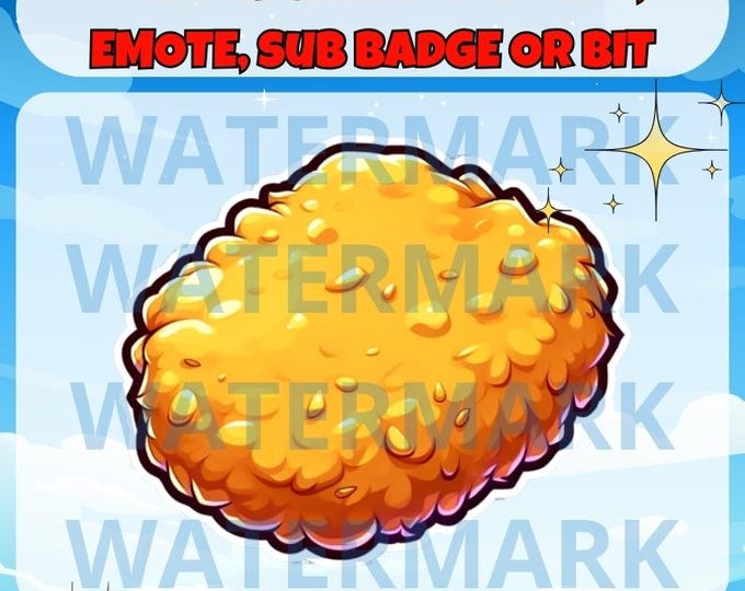 Dino Nugget Twitch Emote - Chicken Nugget Dino Shape Emote, Dino ...