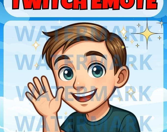 Chibi Guy Hi Twitch Emote - Cute Emote for Twitch Discord Youtube ...