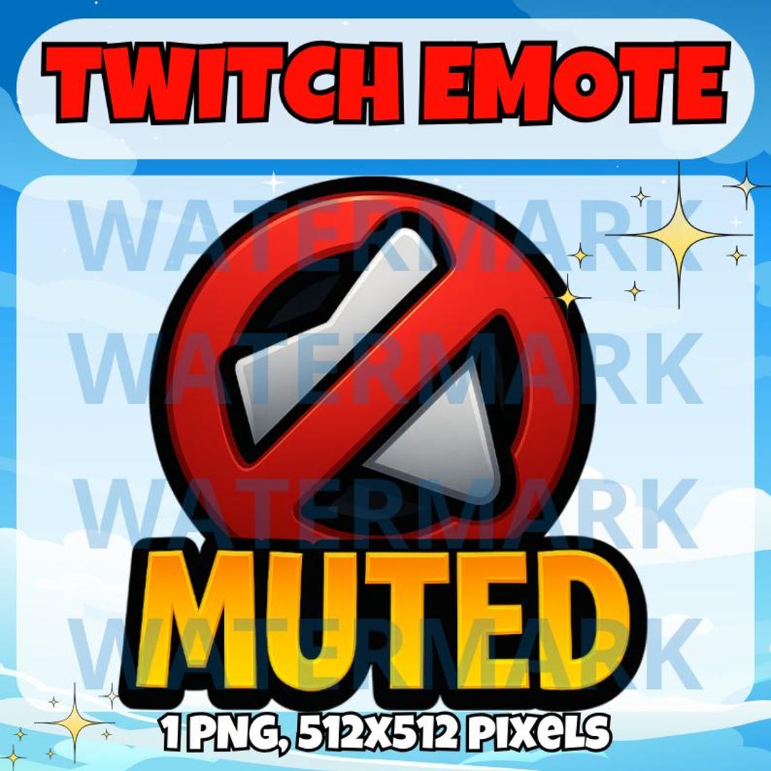 Microphone Muted Twitch Emote - Funny Emote for Twitch Discord Youtube ...
