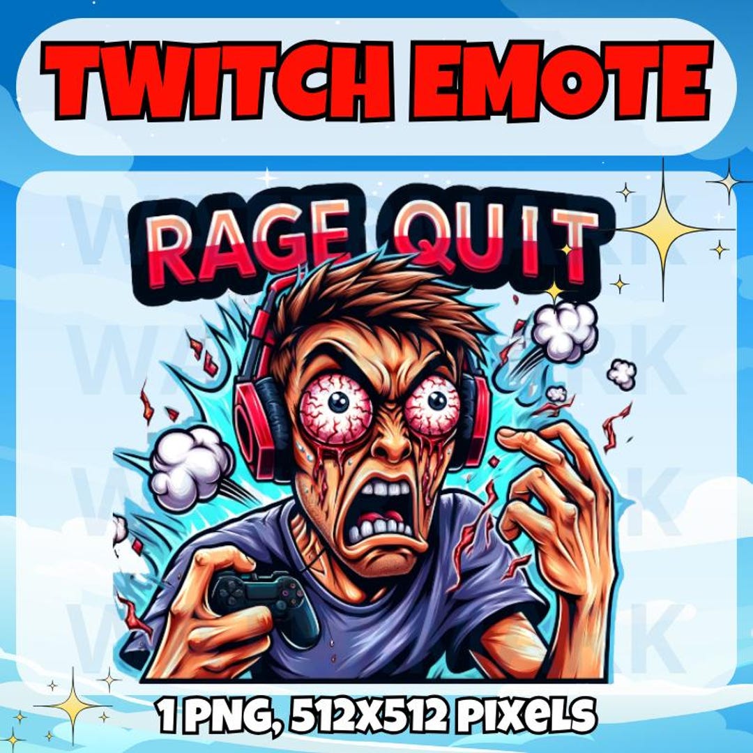 Rage Twitch Emote - Funny Emote for Twitch Discord Youtube Kick Streams ...