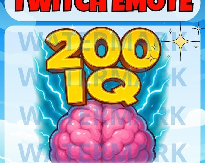 200 IQ Twitch Emote - Funny Emote for Twitch Discord Youtube Kick ...
