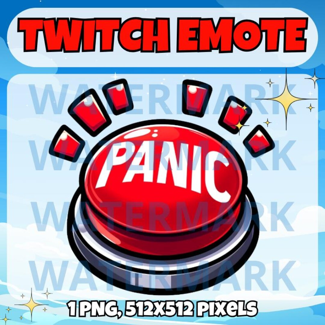 Panic Button Twitch Emote - Funny Emote for Twitch Discord Youtube Kick ...