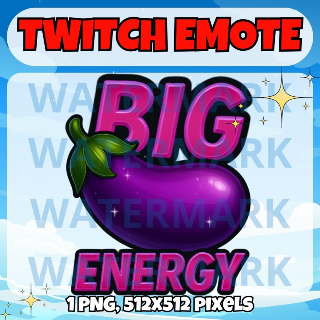 Big D Energy Twitch Emote - Funny Emote for Twitch Discord Youtube Kick ...