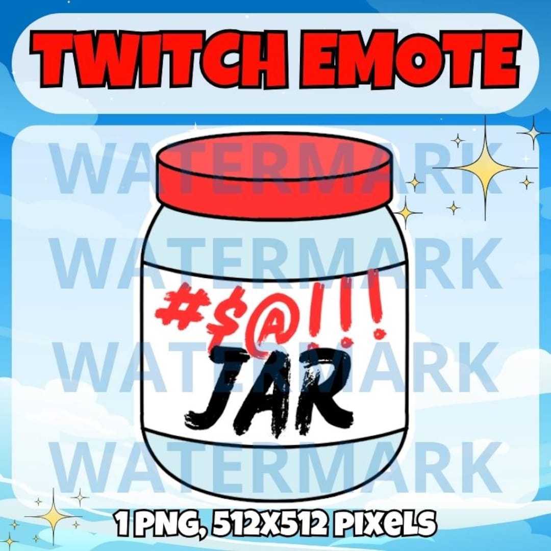 Swear Jar Twitch Emote, Channel Points, Sub Badge or Bit Graphics ...