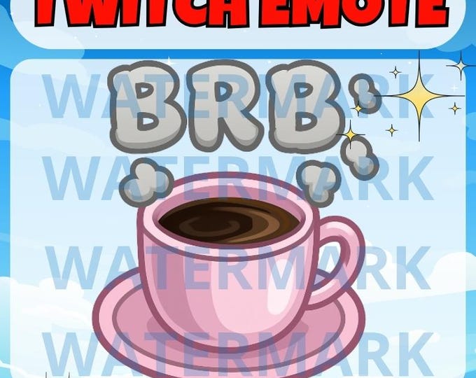 Pink BRB Twitch Emote - Funny Emote for Twitch Discord Youtube Tiktok ...