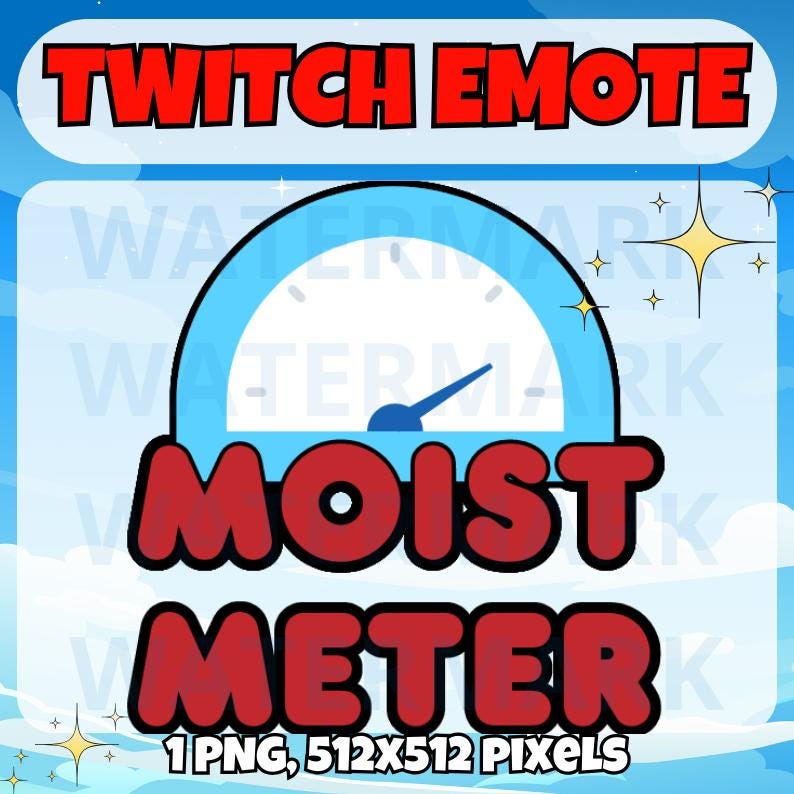 Moist Meter Twitch Emote - Funny Emote for Twitch Discord Youtube Kick ...