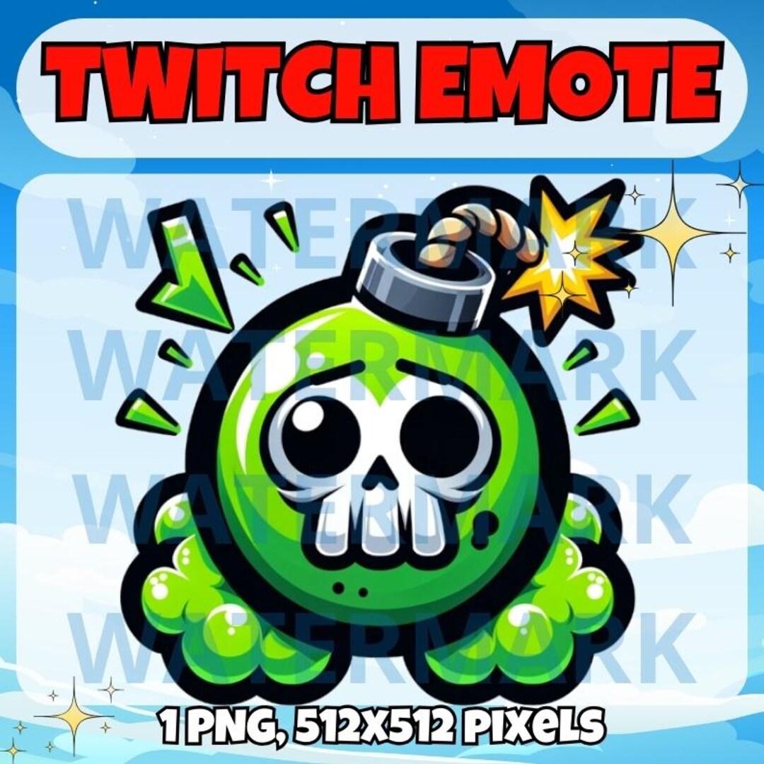 Toxic Bomb Twitch Emote Funny Emote for Twitch Discord Youtube Kick ...