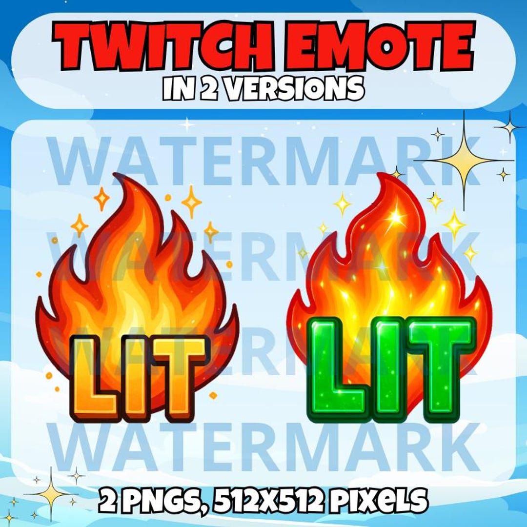 Lit Twitch Emote - Funny Emote for Twitch Discord Youtube Kick Stream ...