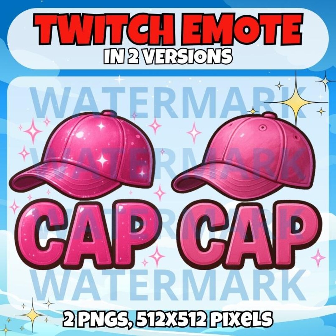 Pink Cap Twitch Emote - Funny Emote for Twitch Discord Youtube Kick ...
