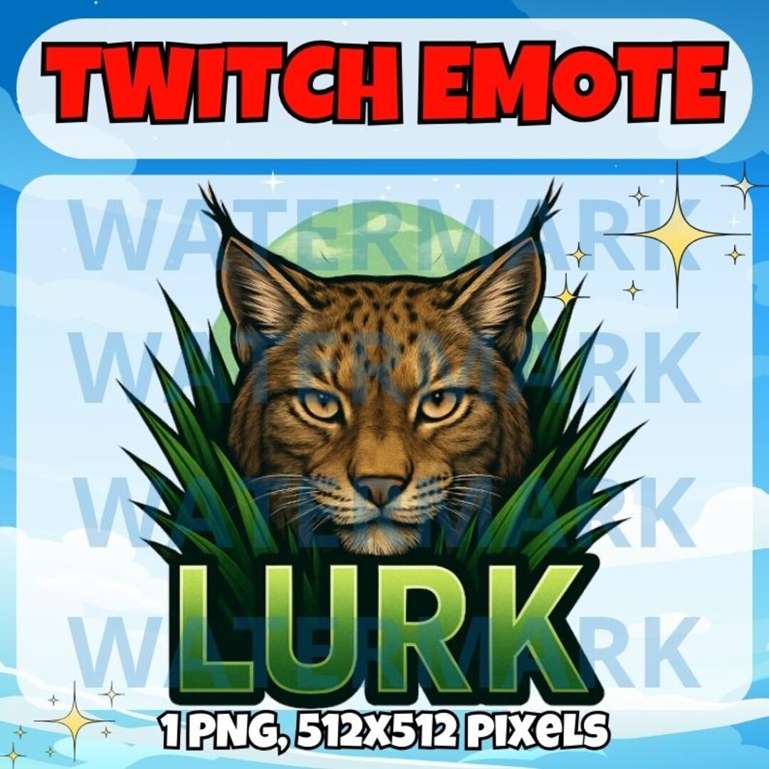 Lynx Lurk Twitch Emote - Funny Emote for Twitch Discord Youtube Kick Streams - Lurking Lynx ...