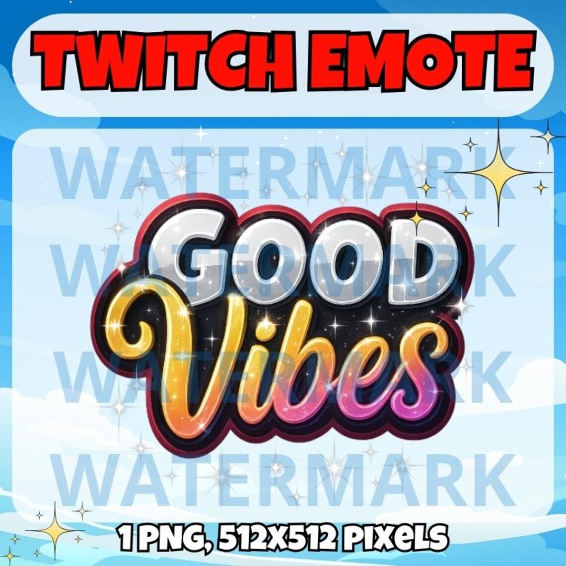 Good Vibes Twitch Emote - Funny Emote for Twitch Discord Youtube Tiktok ...