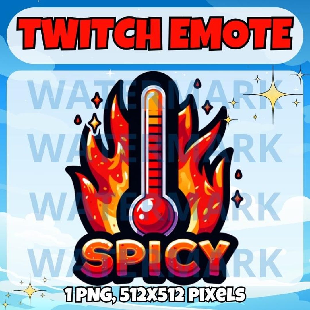 Spicy Meter Twitch Emote Funny Emote for Twitch Discord Youtube Kick ...