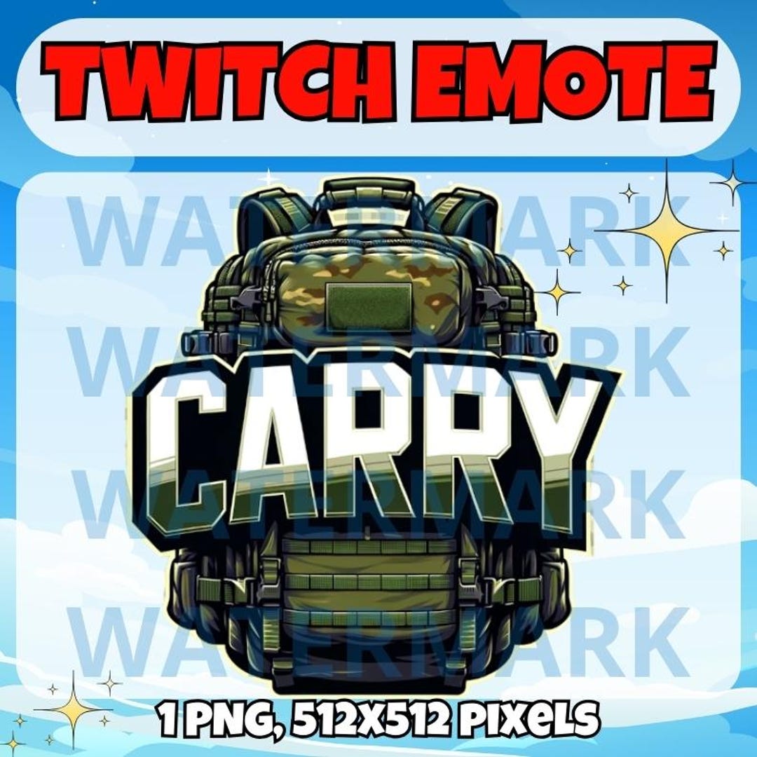 Carry Twitch Emote - Funny Emote for Twitch Discord Youtube Kick ...