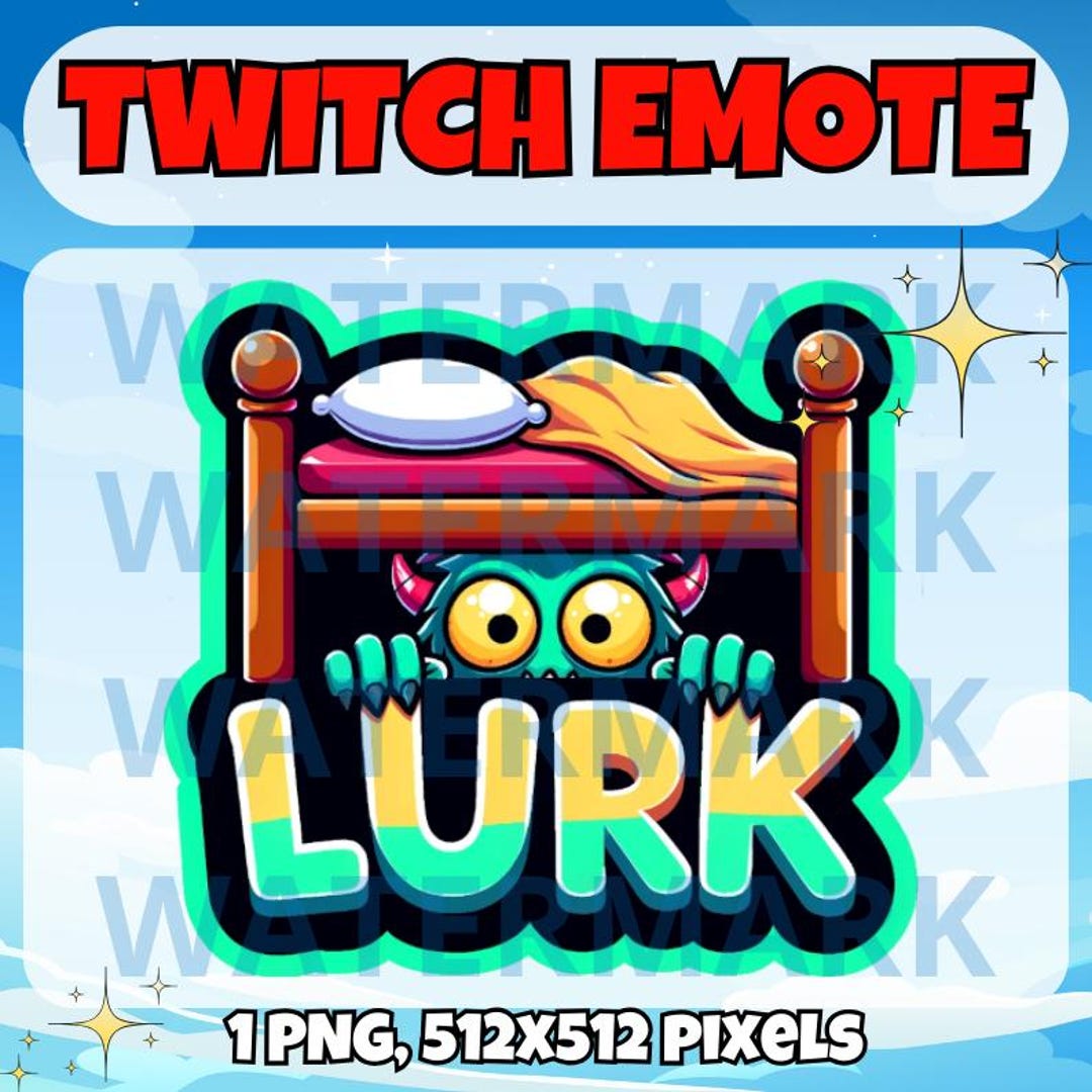 Monster Lurk Twitch Emote - Funny Emote for Twitch Discord Youtube Kick ...