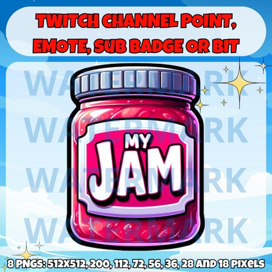 My Jam Twitch Emote, Channel Points, Sub Badge or Bit Graphics - Funny ...