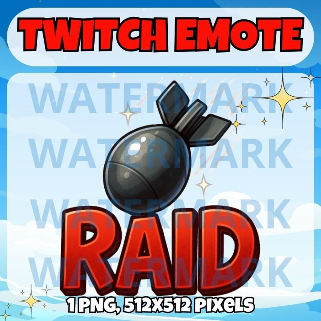 Bomb Raid Twitch Emote - Funny Emote for Twitch Discord Youtube Kick ...