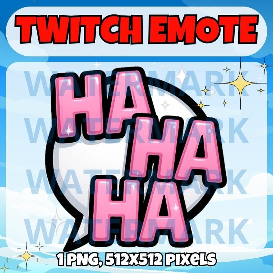 Pink Laugh Twitch Emote - Funny Emote for Twitch Discord Youtube Tiktok ...