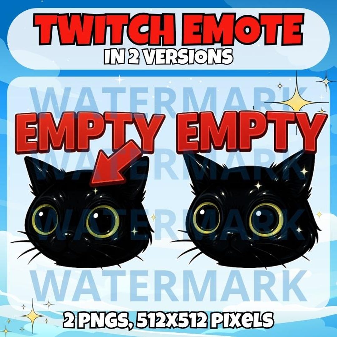 Dumb Cat Twitch Emote - Funny Emote for Twitch Discord Youtube Tiktok ...
