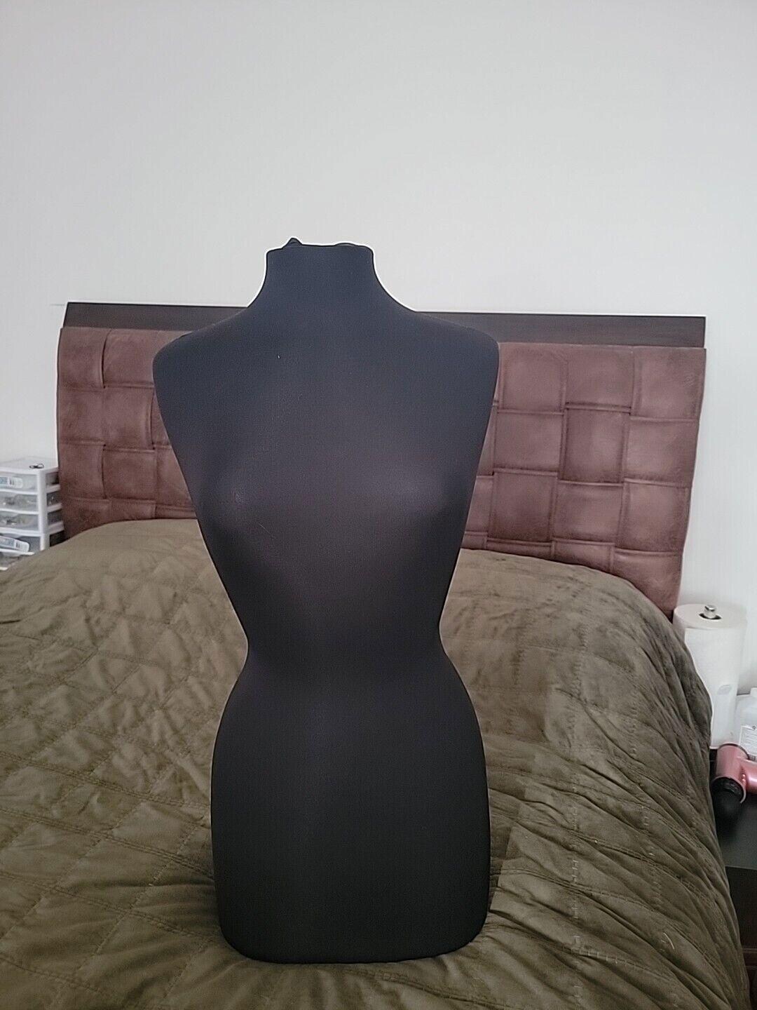 Female Dress Form Cloth Covered Torso Body See Measurements Black - Etsy