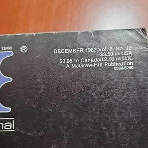 1983 December Byte Magazine - Easy Software Computers Tech - L 20833 - Etsy