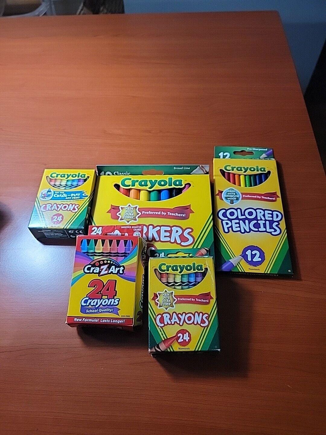 Vintage Lot of 4 Crayola Crayons and Colored Markers Mixed - Etsy