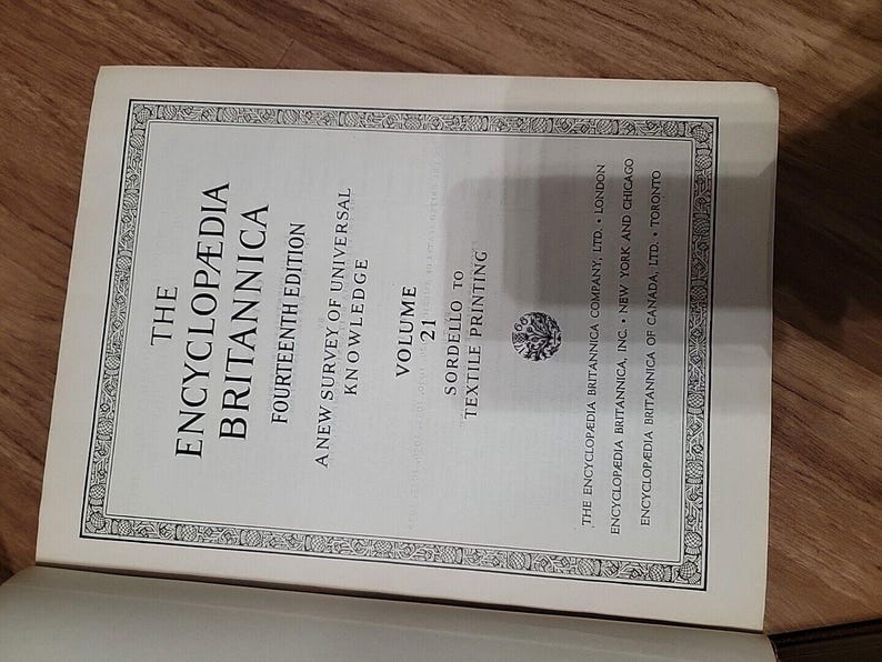 1938 14th Encyclopedia Britannica Volume 16, 18, 20, 21, 23 - Etsy