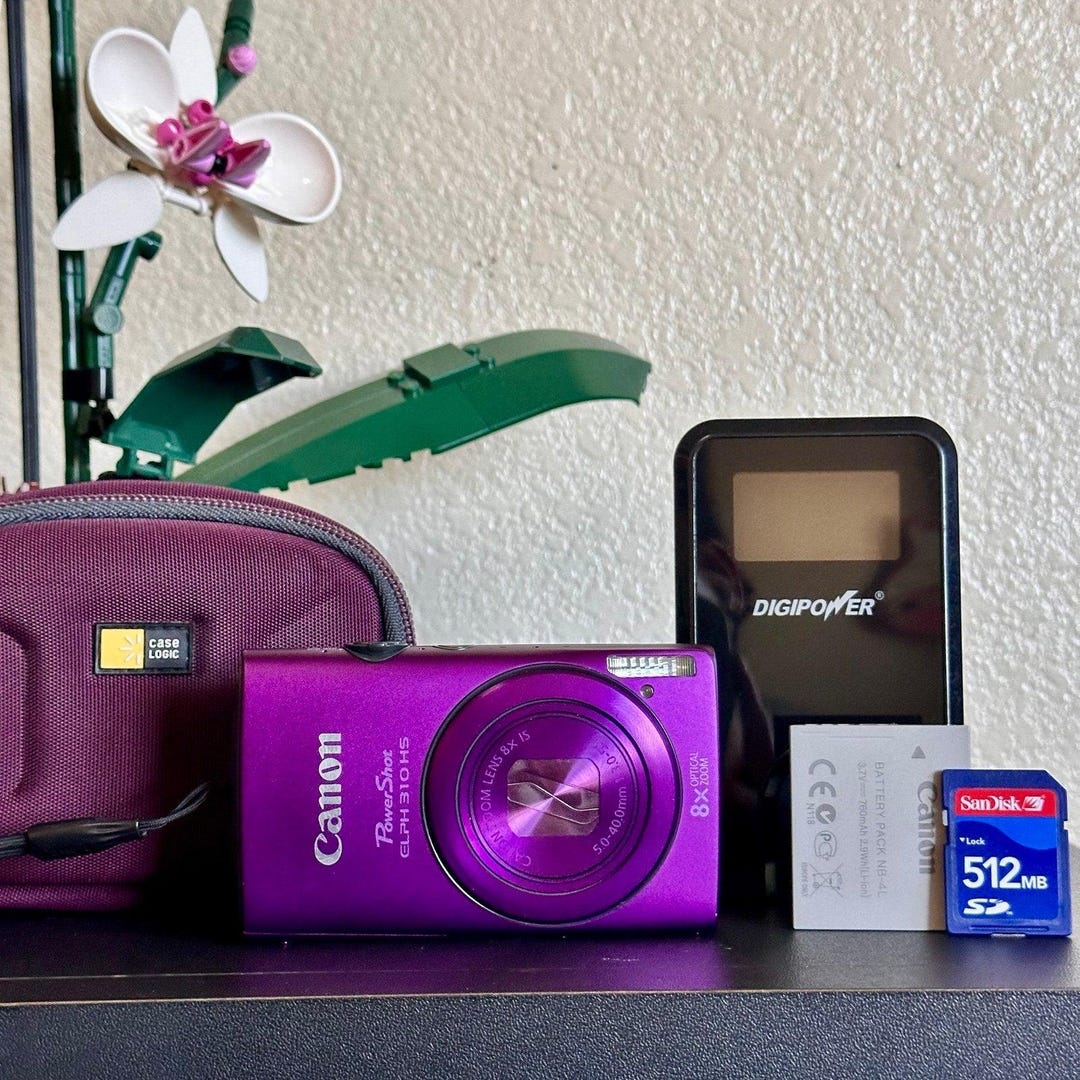 Canon Powershot ELPH 310 HS Digital Camera Purple 12.1MP CMOS Compact ...