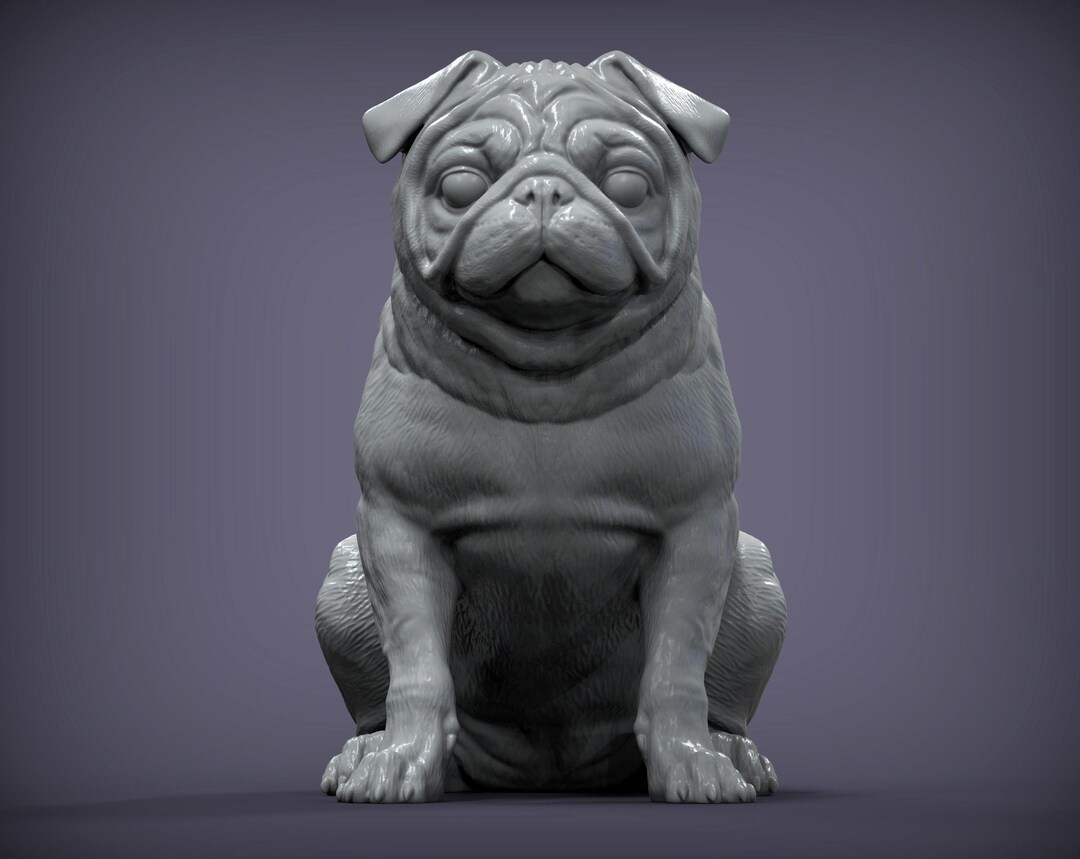 L Pug Dog Figurine, Miniature Statue, Home Decoration Sculpture, Dog ...
