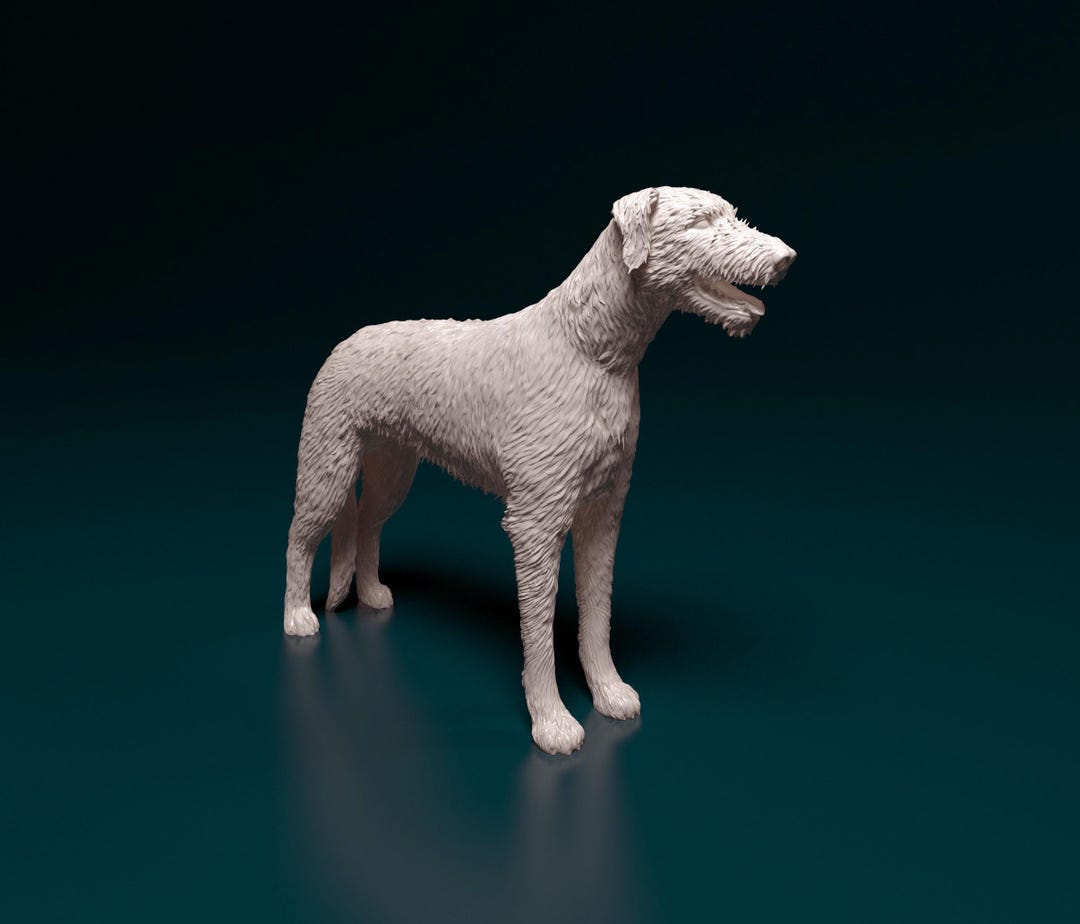 3D Printed Irish Wolfhound Dog Statue, Miniature Dog Statue, Dog Home ...