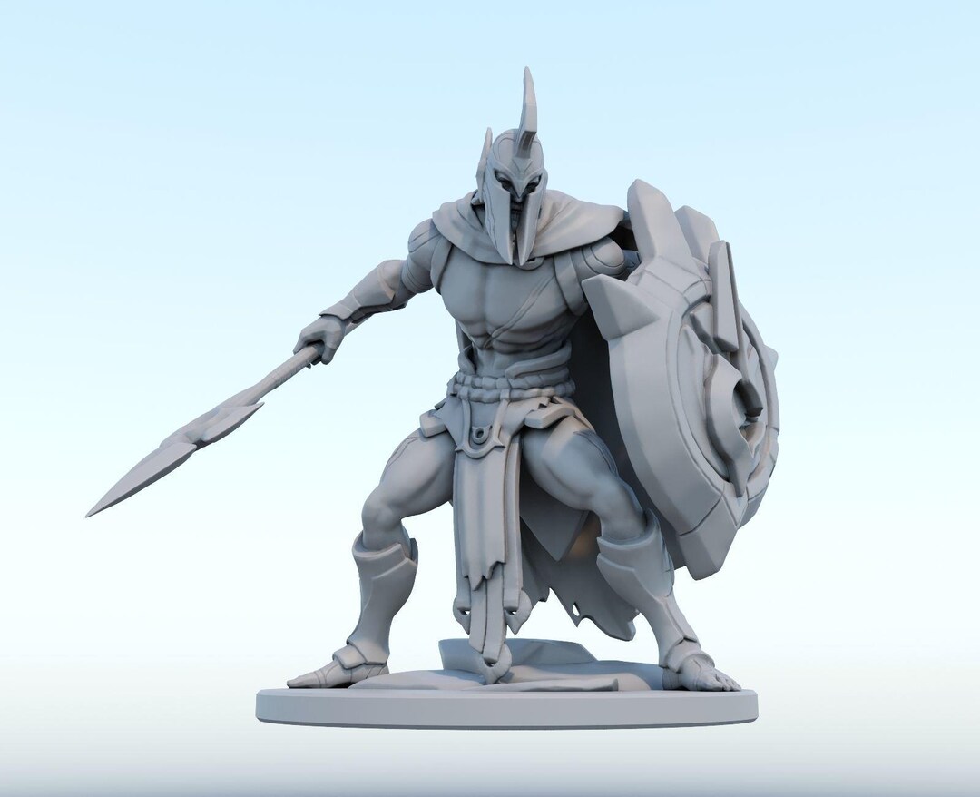 3D Printed Pantheon League of Legends Statue, Lol Figurine, Status From ...