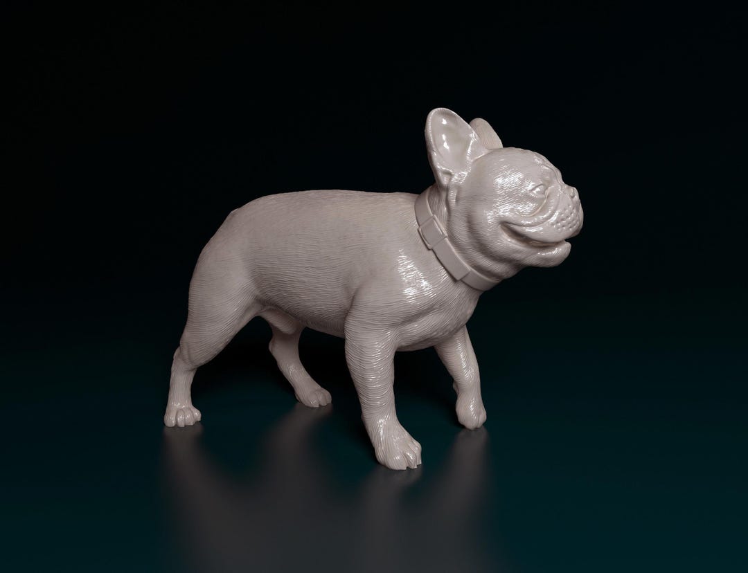 3D Printed French Bulldog Dog Statue, Miniature Dog Statue, Dog Home ...
