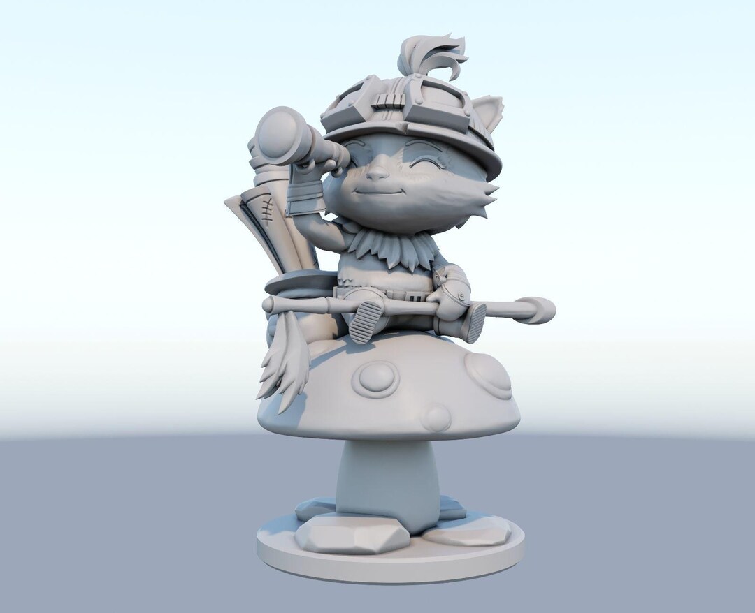 3D Printed Teemo League of Legends Statue, Lol Figurine, Status From ...