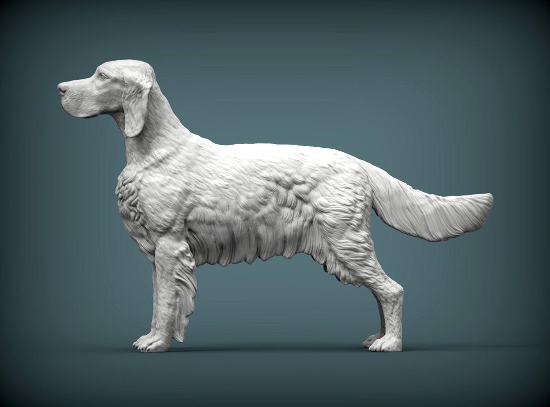 3D Printed English Setter Dog Statue, Miniature Dog Statue, Dog Home ...