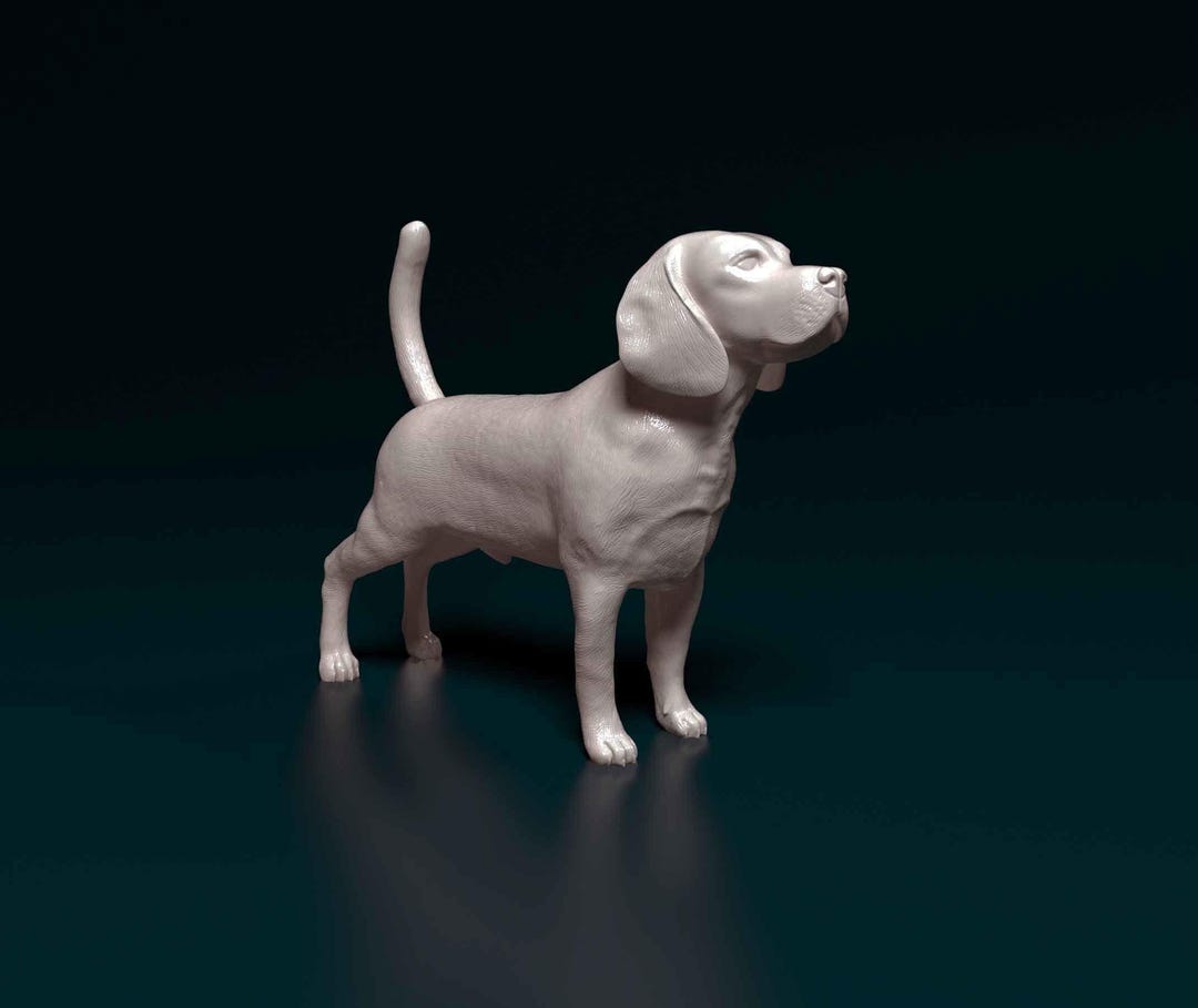 3D Printed Beagle Dog Statue, Miniature Dog Statue, Dog Home Decoration ...