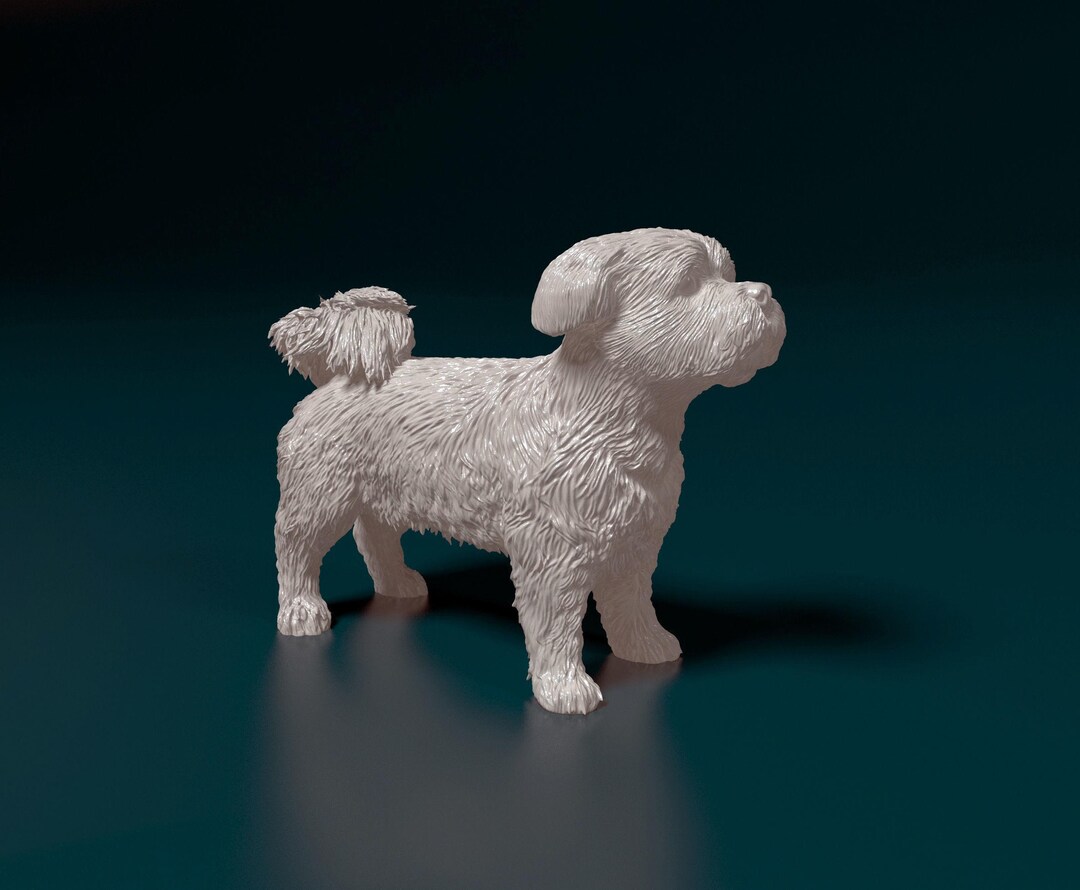 3D Printed Havanese Dog Figurine, Miniature Figurine, Home Decoration ...
