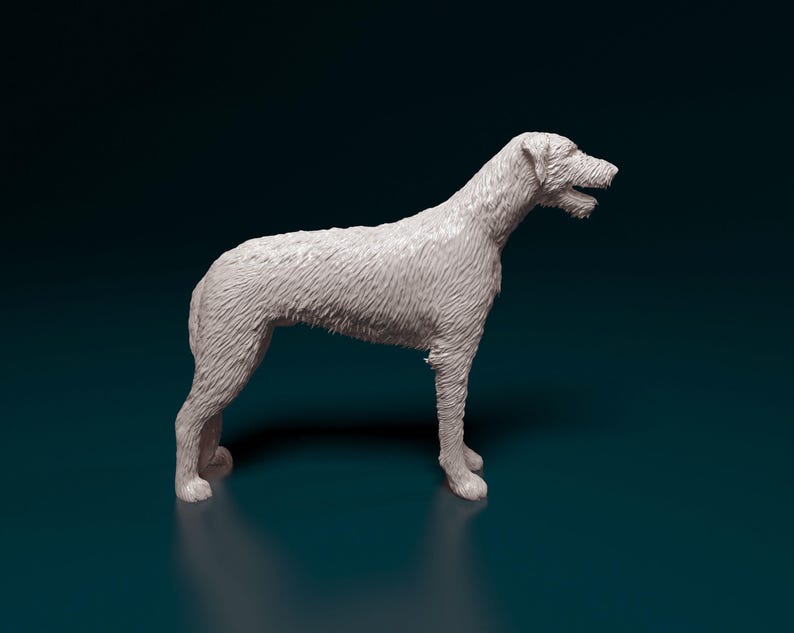 3D Printed Irish Wolfhound Dog Statue, Miniature Dog Statue, Dog Home ...