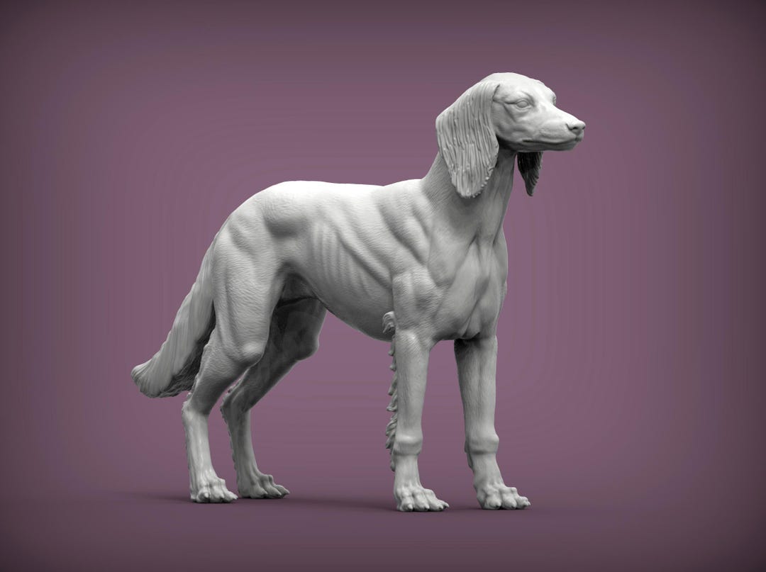 3D Printed Saluki Dog Figurine, Miniature Figurine, Home Decoration ...